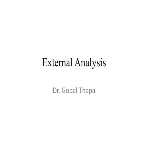 External analysis | PPT