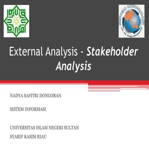 External analysis stakeholder analysis | PPTX