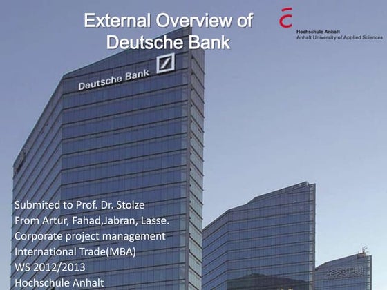 Deutsche bank | PPT