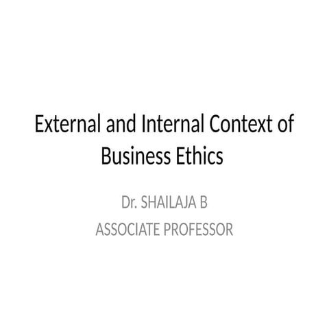 External and Internal Context of Business Ethics.pptx | Environment ...