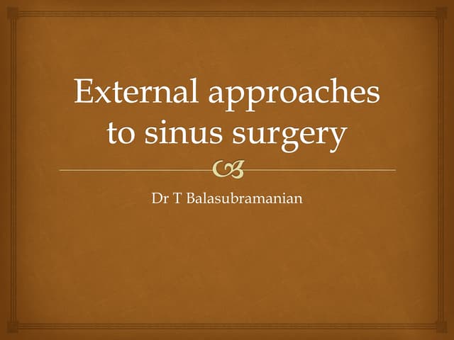 Caldwell luc surgery | PPT