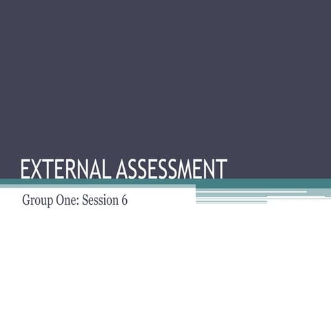 External assessment strategic management | PPTX