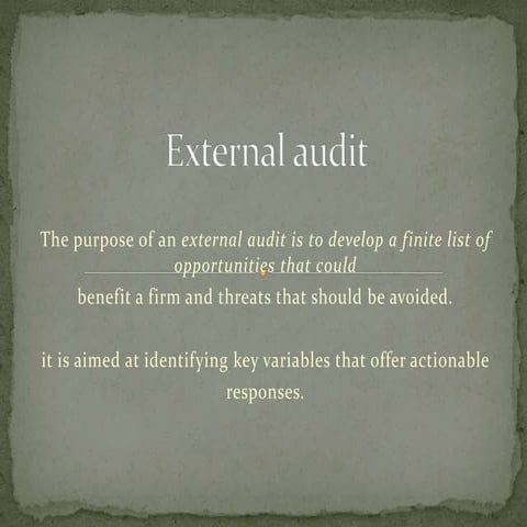 External audit | PPT