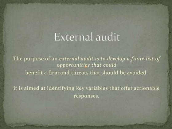 Chapter-3 External Assessment in Strategic Management | PPTX