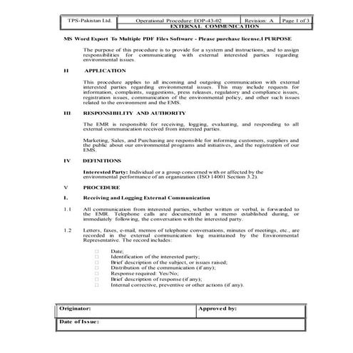 External communication | DOCX