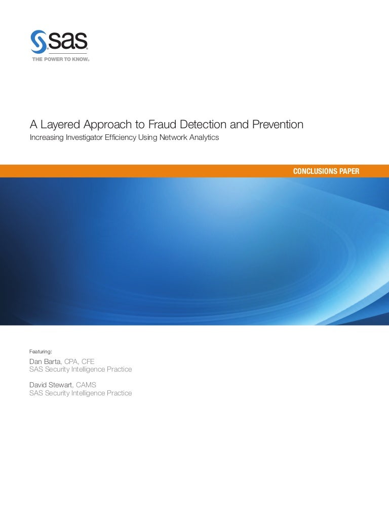 Sas A Layered Approach To Fraud Detection And Prevention 0362