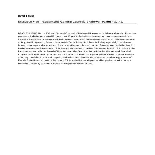 Brad Fauss - Biography | PDF