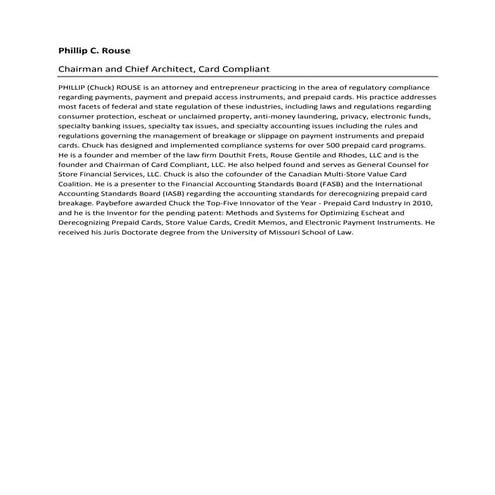 Phillip (Chuck) Rouse | PDF