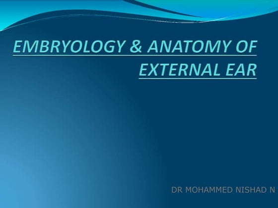 Anatomy of external ear -- ent | PPTX