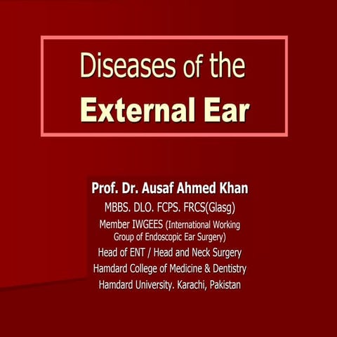 Diseases of the External Ear | PPT