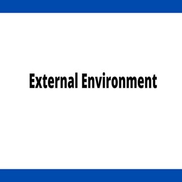 What is an External Environment ? | PPTX