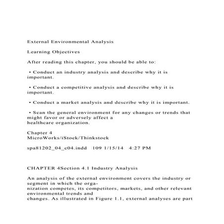 External Environmental AnalysisLearning ObjectivesAfte.docx
