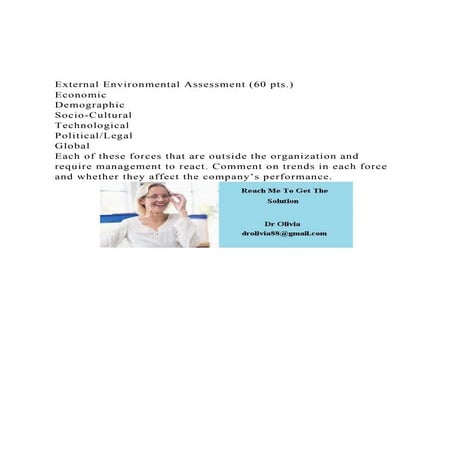 External Environmental Assessment (60 pts.)EconomicDemogra.docx ...
