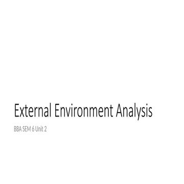 External Environmental analysis BBA sem 6 | PPTX