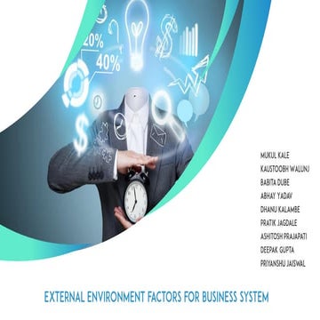 External environment factors for business system | PPT