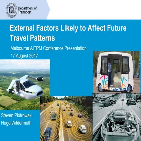 External factors likely to affect future travel patterns | PPT