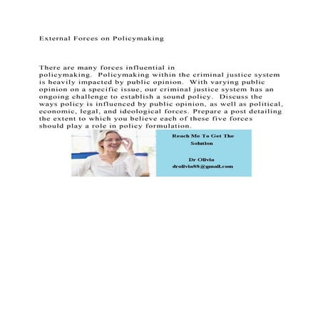 External Forces on PolicymakingThere are many forces influen.docx | Political Issues & policy ...