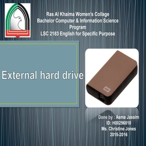 External hard drive | PPTX