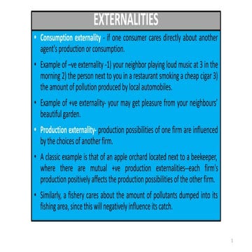Externalities Intermediate Microeconomics-II BA Hons Economics | PPT