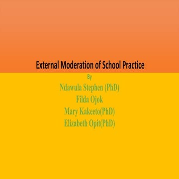 External moderation of School Practice 2017 | PDF