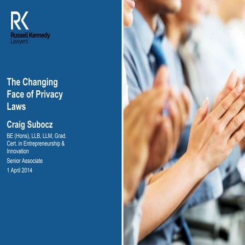 The changing face of privacy laws | PPT