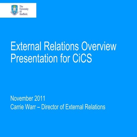 External relations overview presentation | PPTX