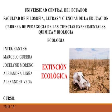 Extinción de las especies | PPTX