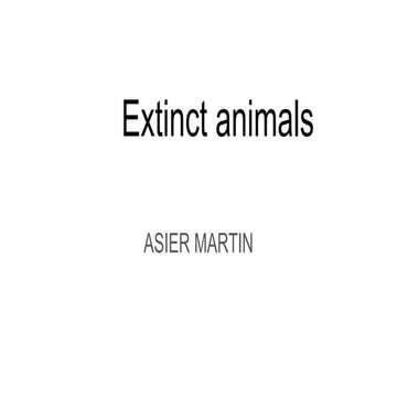Extinct animal´s | PPTX