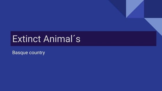 Extinct animals | PPTX