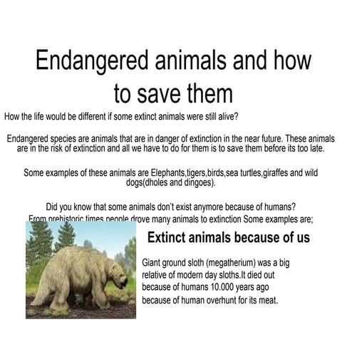 Extinct animals | PPT