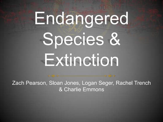 Endangered species powerpoint | PPT
