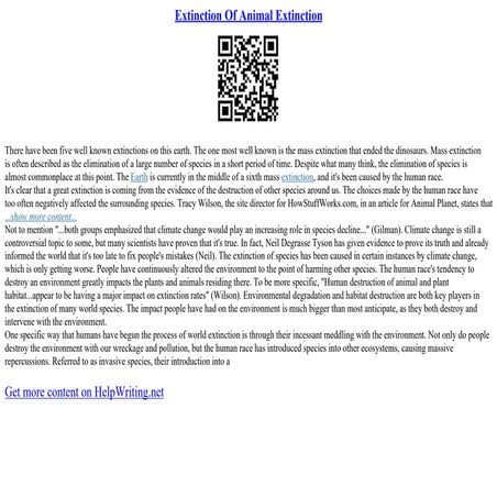 Extinction Of Animal Extinction | PPT