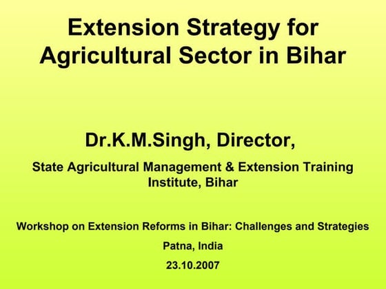 Training and visit system | PPT