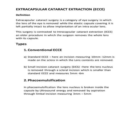 Extracapsular cataract extraction | DOCX