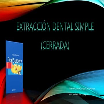 EXTRACCIÓN DENTAL SIMPLE | PPTX