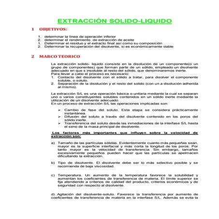 Extracción solido | DOCX