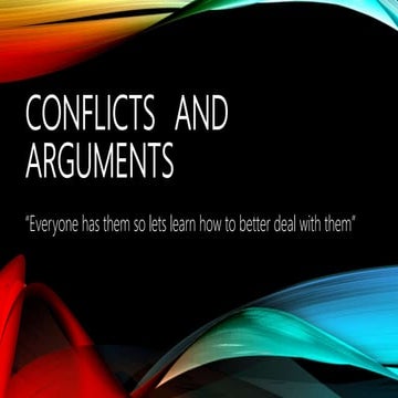 Conflicts And Arguments | PPTX