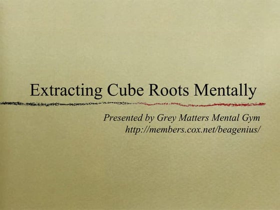 CLASS VIII MATHS CUBE AND CUBE ROOTS | PPT