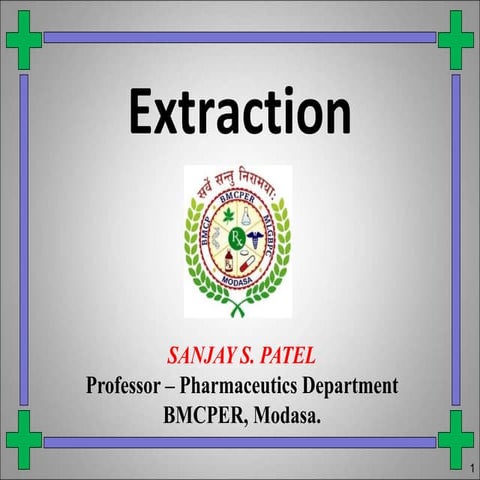 Extraction.ppt | Chemistry | Science