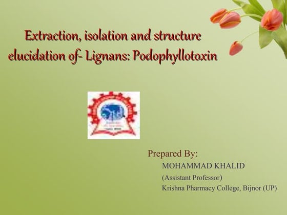 Citral - isolation,identification and structure elucidation | PPT