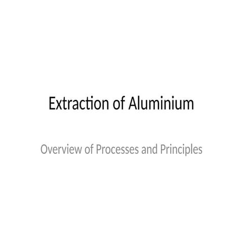 Extraction of Aluminum (Al) | PDF