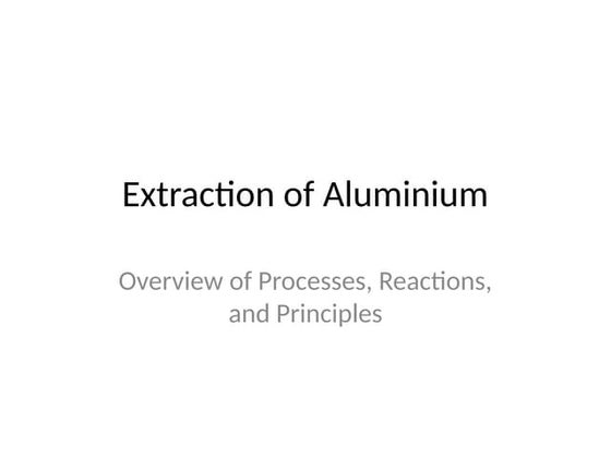 aluminium production process | PPT