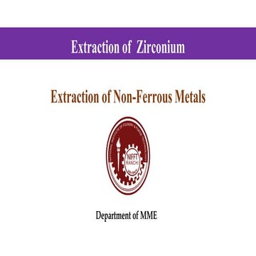 Extraction of zirconium (zr) | PDF