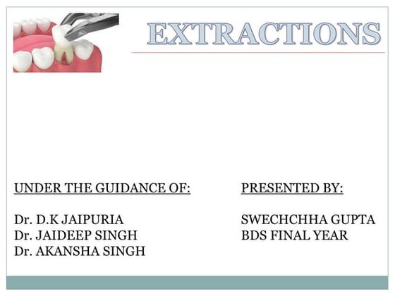 Extraction of retained roots. | PPT