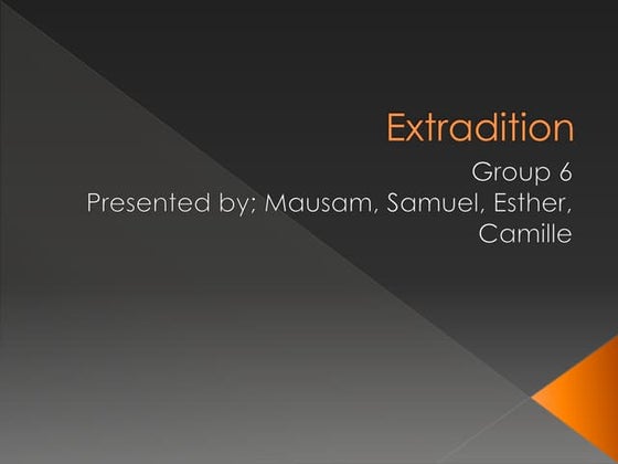 Extradition ppt | PPT