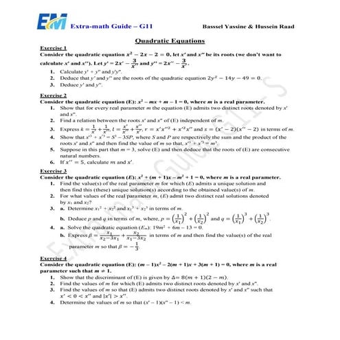 Extramath g11 chp1 | PDF