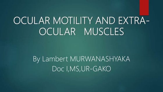 Muscles of the eye | PPT