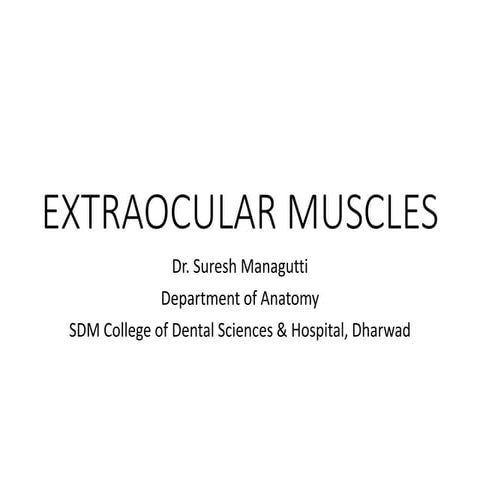 Extraocular muscles | PPTX