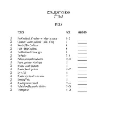 Extra practice book index | PPT