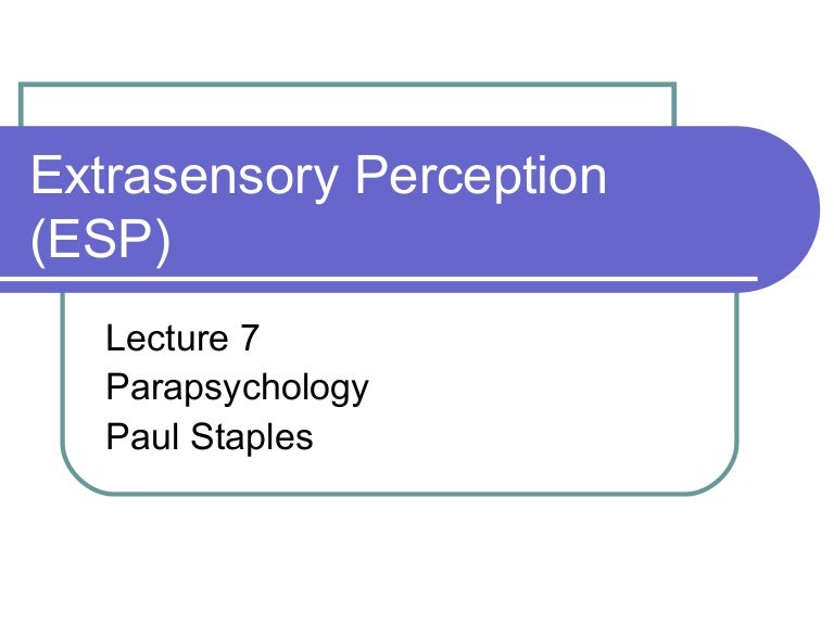 Extrasensory Perception Definition
